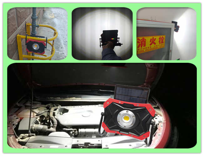 1000 Lumen Tripod Work Light , Solar Powered Work Light With Magnetic Base