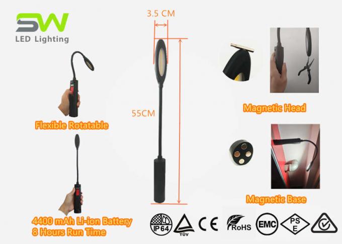LED Flexible Auto Inspection Light , 400 Lumen Slim Magnetic Work Light