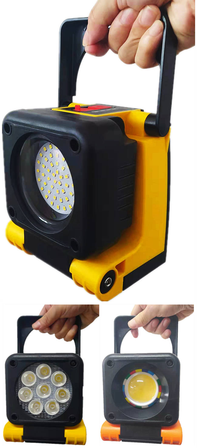 25 Watt Portable Outdoor Flood Lights Powered By AC Cable And Battery