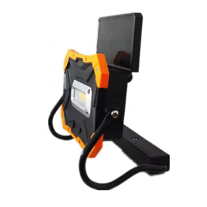 Handheld Solar Led Work Light / 10W Yellow Solar Powered Construction ...