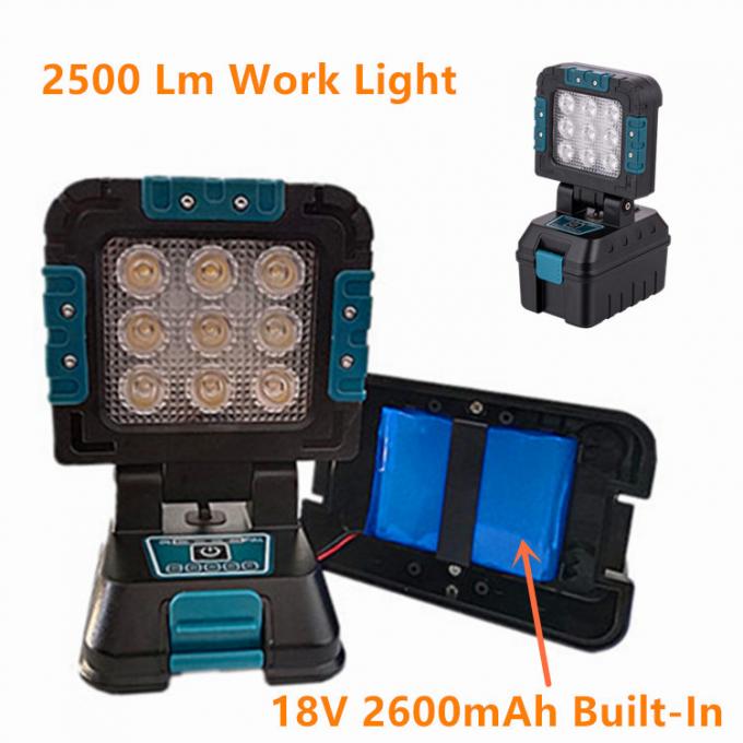 27W Magnetic Portable LED Flood Lights With Internal 18V Rechargeable ...